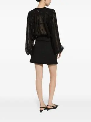 Dolce & Gabbana Dna Bouclé Mini Skirt - Black