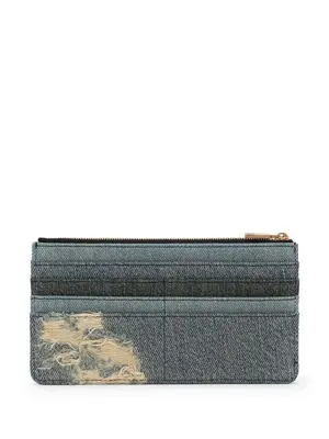 Dolce & Gabbana Large Card Holder In Patchwork Denim