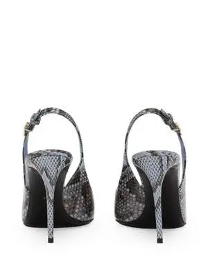 Dolce & Gabbana Dna 90mm Snakeskin-effect Slingback Pumps