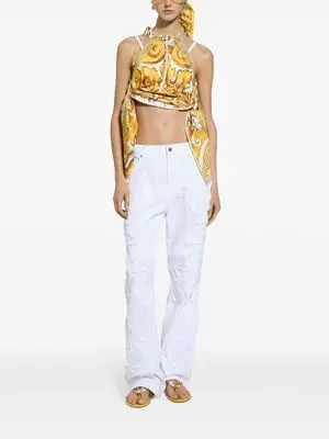 Dolce & Gabbana Logo-patch Boyfriend Jeans - White