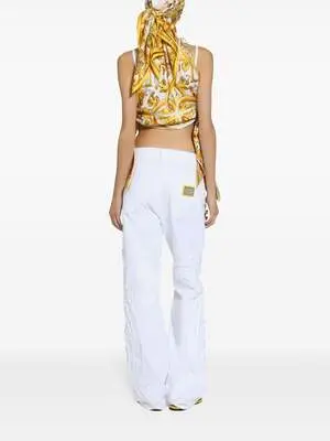 Dolce & Gabbana Logo-patch Boyfriend Jeans - White