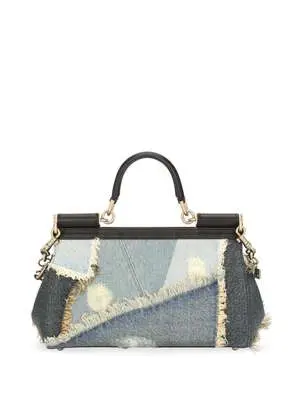 Dolce & Gabbana Sicily Denim Patchwork Crossbody Bag