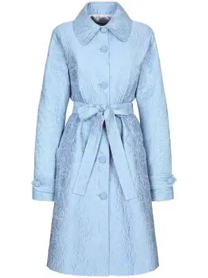 Dolce & Gabbana Dna Single-breasted Brocade Coat - Blue