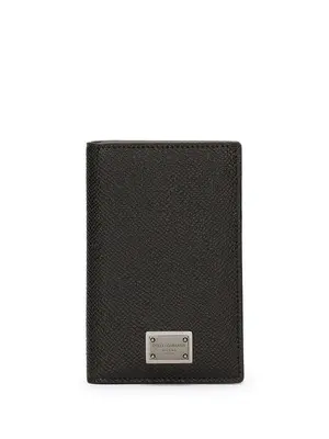 Dolce & Gabbana Dauphine-print Bi-fold Card Holder - Black