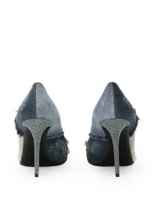 Dolce & Gabbana Charm-embellished Denim Pumps