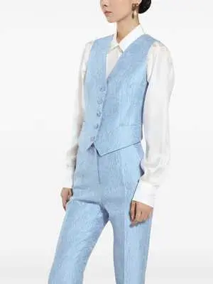 Dolce & Gabbana Floral-jacquard Waistcoat