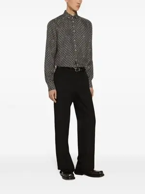 Dolce & Gabbana Geometric-print Silk Shirt