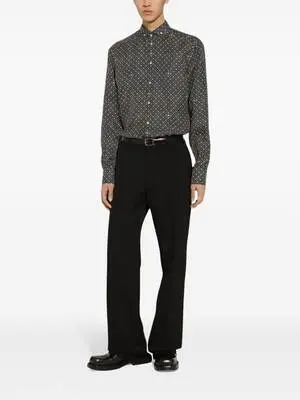 Dolce & Gabbana Geometric-print Silk Shirt