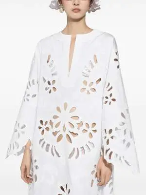 Dolce & Gabbana Cut-out Cotton Kaftan Maxi Dress