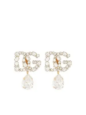 Dolce & Gabbana Crystal-embellished Drop Earrings - Gold