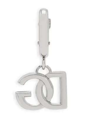 Dolce & Gabbana Logo Plaque Keyring - Silver