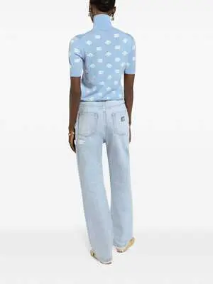 Dolce & Gabbana Distressed Straight-leg Jeans