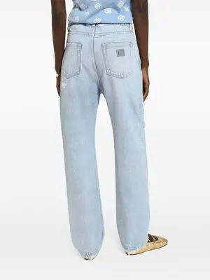 Dolce & Gabbana Distressed Straight-leg Jeans