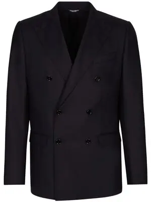 Dolce & Gabbana Double-breasted Wool Jacket - Blue