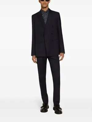 Dolce & Gabbana Geometric-print Silk Shirt - Blue