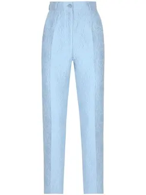 Dolce & Gabbana Dna Jacquard Tailored Trousers - Blue