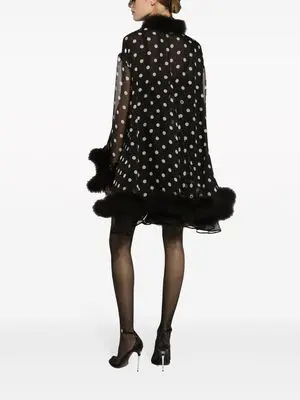 Dolce & Gabbana Polka-dot Silk Cape
