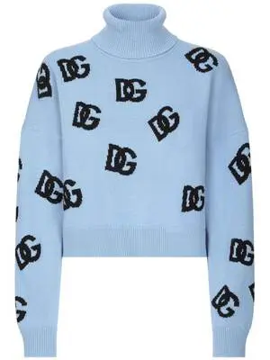 Dolce & Gabbana Dna Logo Embroidered Sweater - Blue