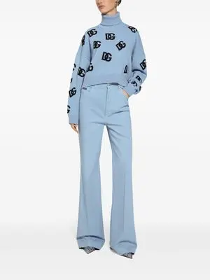 Dolce & Gabbana Dna Logo Embroidered Sweater - Blue