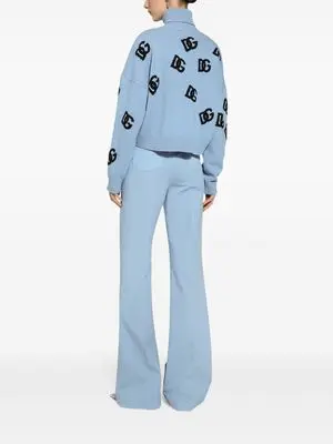 Dolce & Gabbana Dna Logo Embroidered Sweater - Blue