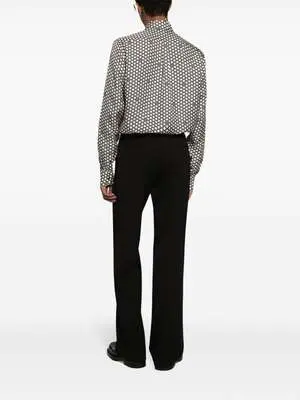 Dolce & Gabbana Geometric-print Silk Shirt - Black