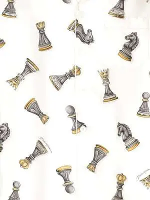 Dolce & Gabbana Chess Motif Silk Shirt - White