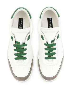 Dolce & Gabbana Saint Tropez Leather Sneakers - White