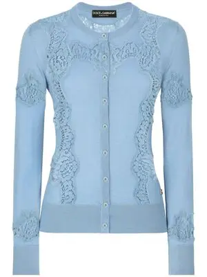 Dolce & Gabbana Dna Lace Cardigan - Blue