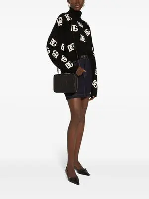 Dolce & Gabbana Intarsia-knit Logo Jumper - Black