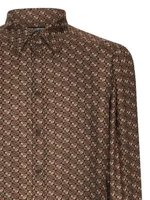 Dolce & Gabbana Geometric-print Silk Shirt