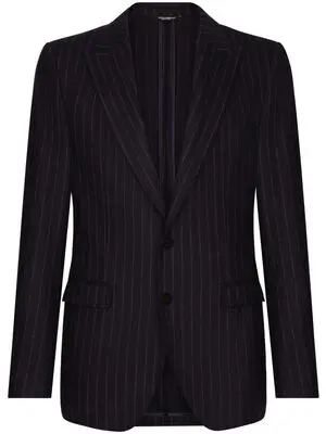 Dolce & Gabbana Pinstripe Single-breasted Jacket - Black