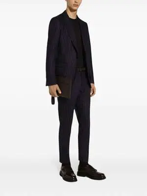 Dolce & Gabbana Pinstripe Single-breasted Jacket - Black