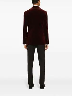 Dolce & Gabbana Single-breasted Velvet Blazer - Red
