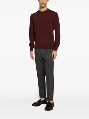 Dolce & Gabbana Logo-patch Cashmere Jumper - Red