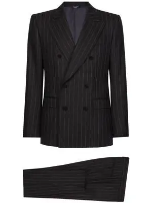 Dolce & Gabbana Sicilia-fit Double-breasted Suit - Black