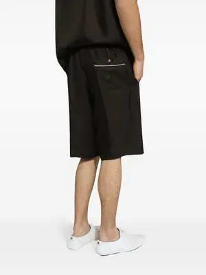 Dolce & Gabbana Embroidered Silk Track Shorts