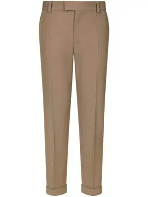 Dolce & Gabbana Pressed-crease Tapered Trousers - Neutrals