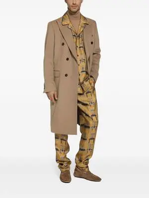 Dolce & Gabbana Graphic-print Silk Lounge Trousers - Yellow