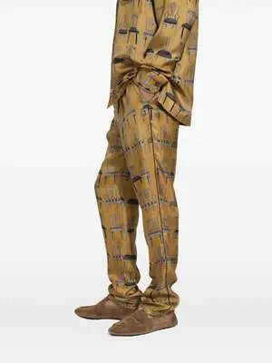 Dolce & Gabbana Graphic-print Silk Lounge Trousers