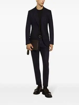 Dolce & Gabbana Striped Tailored Trousers - Black