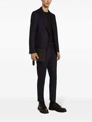 Dolce & Gabbana Striped Tailored Trousers - Black