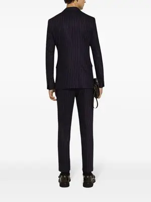 Dolce & Gabbana Striped Tailored Trousers - Black