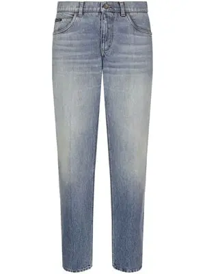 Dolce & Gabbana Straight-leg Stonewashed Jeans - Blue