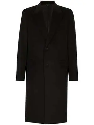 Dolce & Gabbana Single-breasted Cashmere Coat - Blue