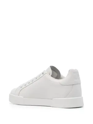 Dolce & Gabbana Portofino Perforated Logo Sneakers - White