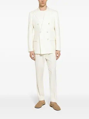 Dolce & Gabbana Monogram Jacquard Silk Sweater - White