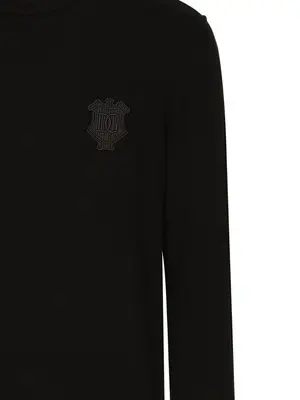 Dolce & Gabbana Logo-patch Cashmere Jumper - Black