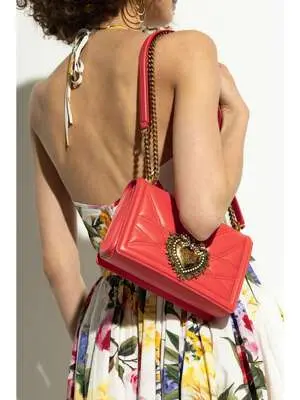 Dolce & Gabbana Devotion Quilted Shoulder Bag - Red