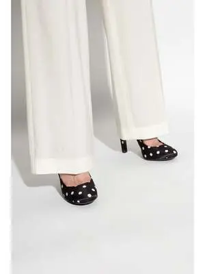 Dolce & Gabbana 105mm Polka-dot Print Mary Jane Pumps - Black