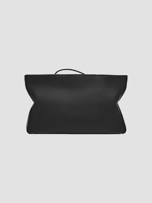 FERRAGAMO Star Leather Zip Pouch